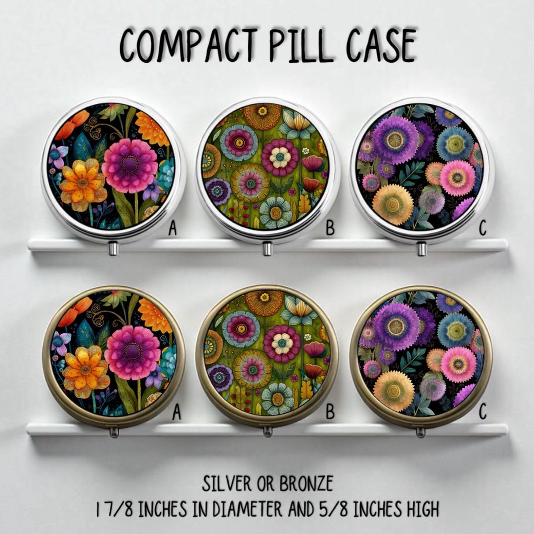 Handmade Silver Plated Pill Box: Vitamin & Medication Organizer - Etsy