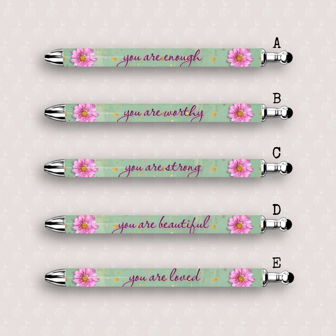 Inspirational Personalized Gel Pens Stainless Steel Sublimated ...