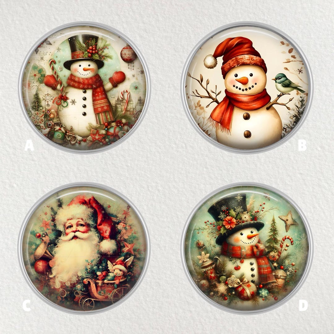 Christmas Snap Button Charm: Handmade Interchangeable Jewelry (18mm ...