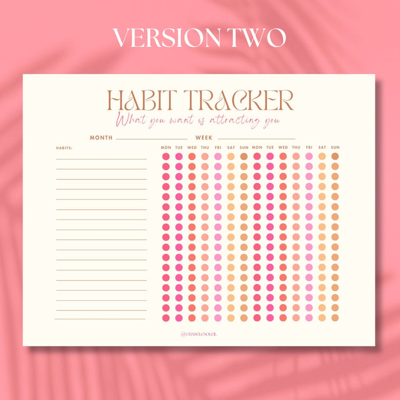 Printable Digital Habit Tracker Template, Weekly Monthly Habit Tracker ...