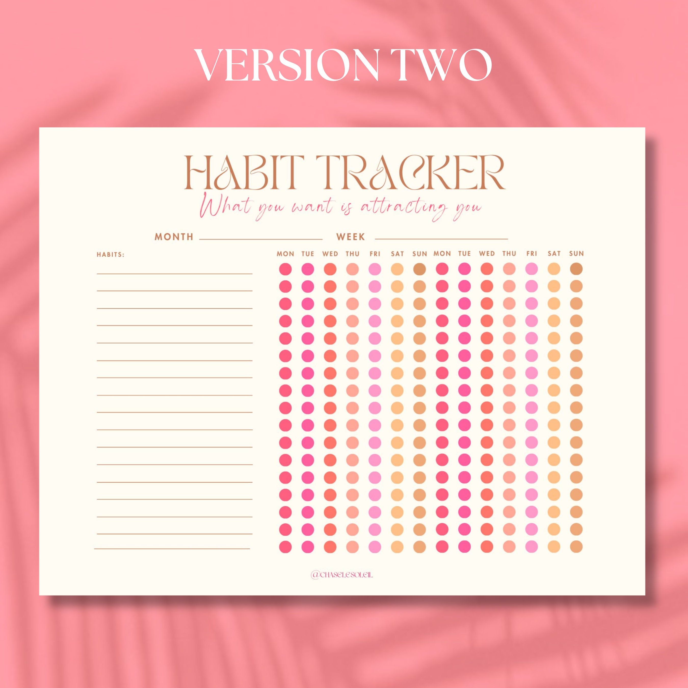 Printable Digital Habit Tracker Template, Weekly Monthly Habit Tracker ...