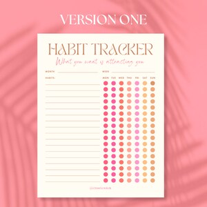 Printable Digital Habit Tracker Template, Weekly Monthly Habit Tracker ...