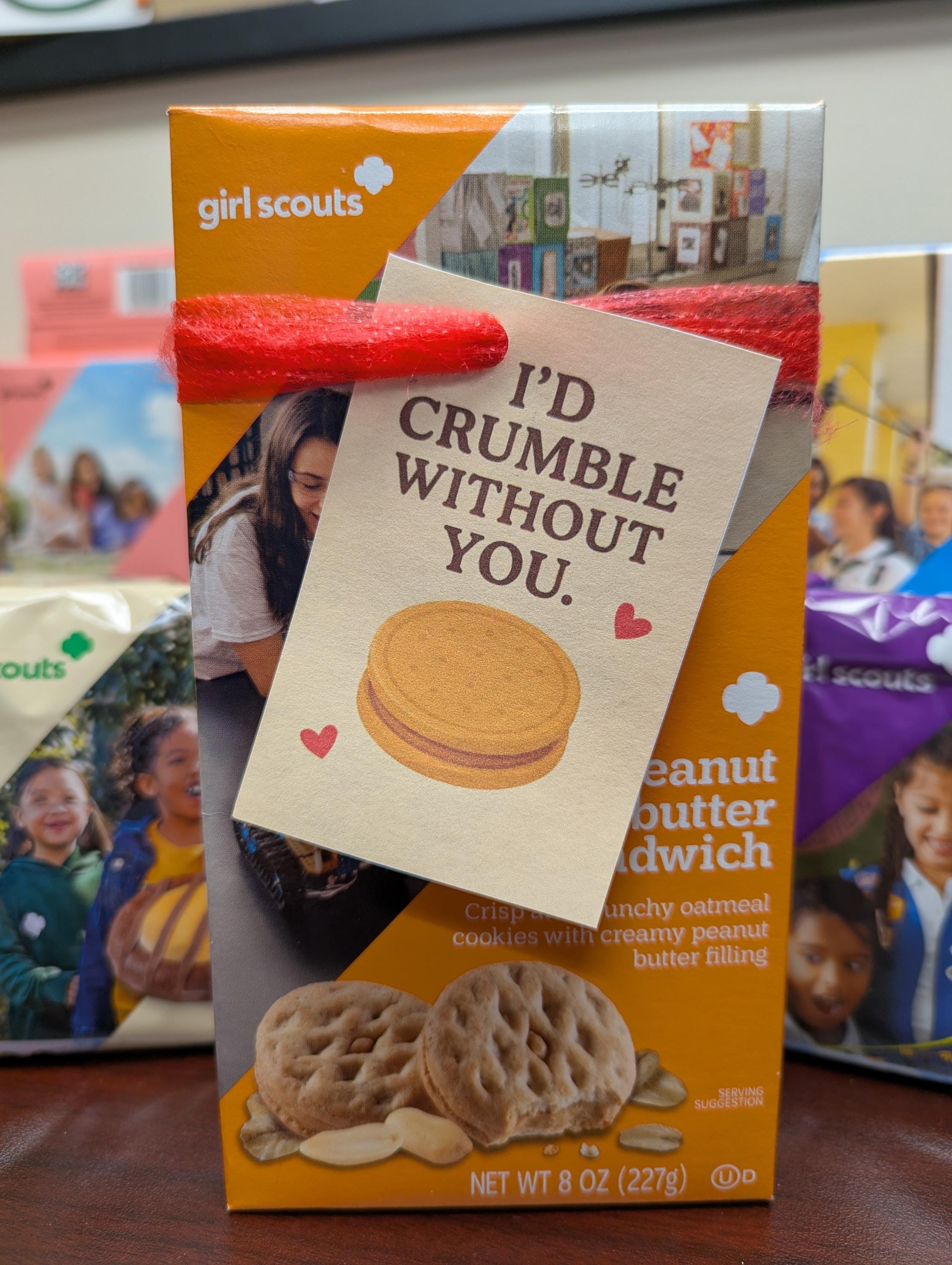Girl Scout Cookie Valentine's Cards and Box Tags! - Etsy