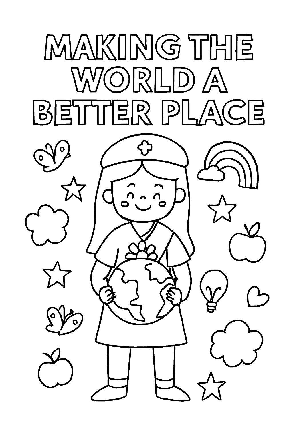 Girl Scout Daisy Coloring Pages: Petal & Law Activity Sheets (printable ...