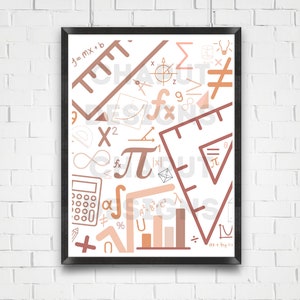 7 Educational Posters for High School Math Classroom Boho Neutrals ...