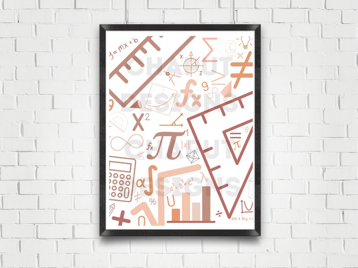 7 Educational Posters for High School Math Classroom Boho Neutrals ...