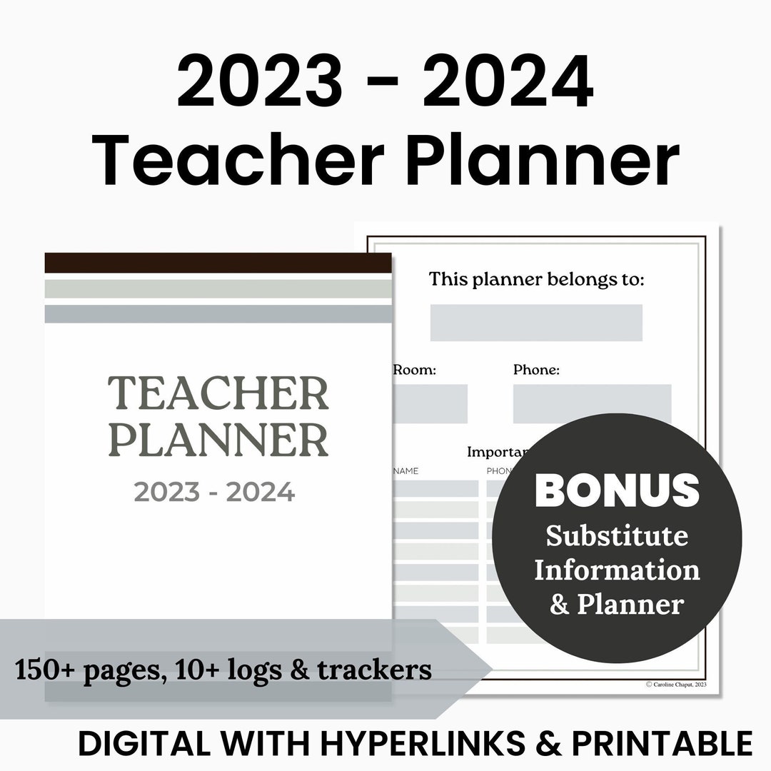 2023-2024 Teacher Planner With Classroom Organization - Etsy