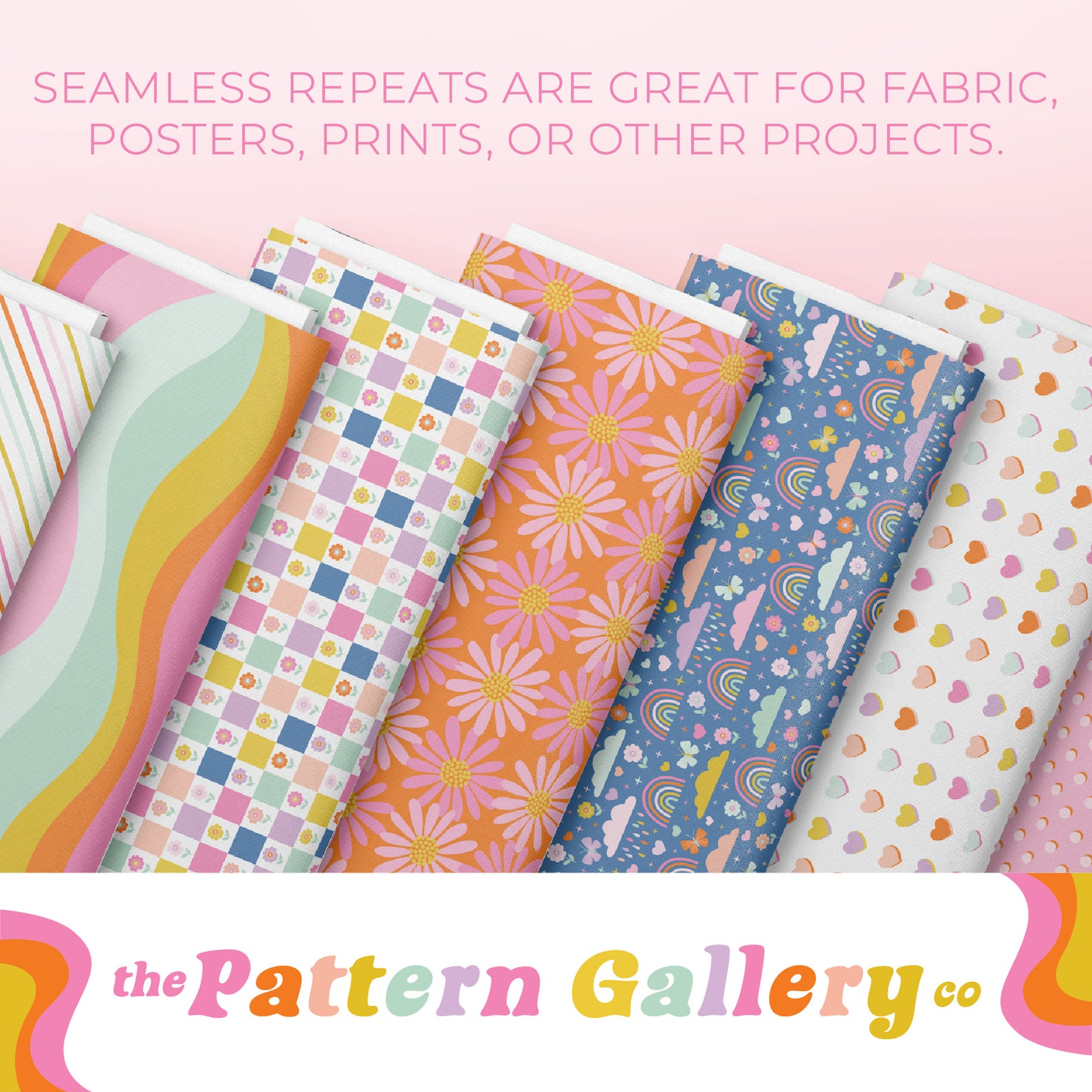 Groovy Stripe Seamless Repeat Pattern - Digital Download for Commercial ...
