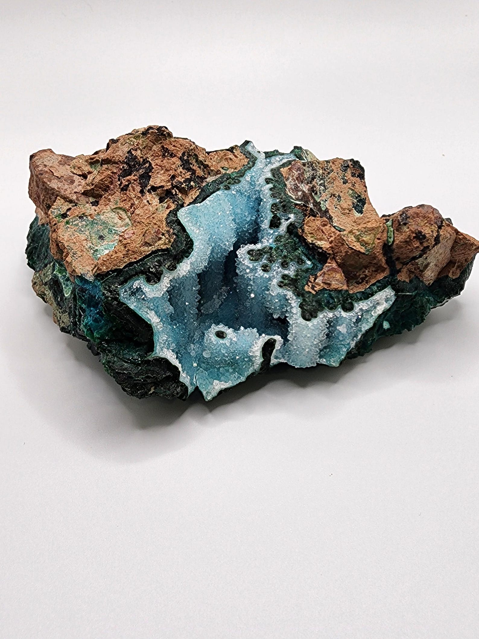Rare Druse Quartz Chrysocolla Stalactite - Etsy