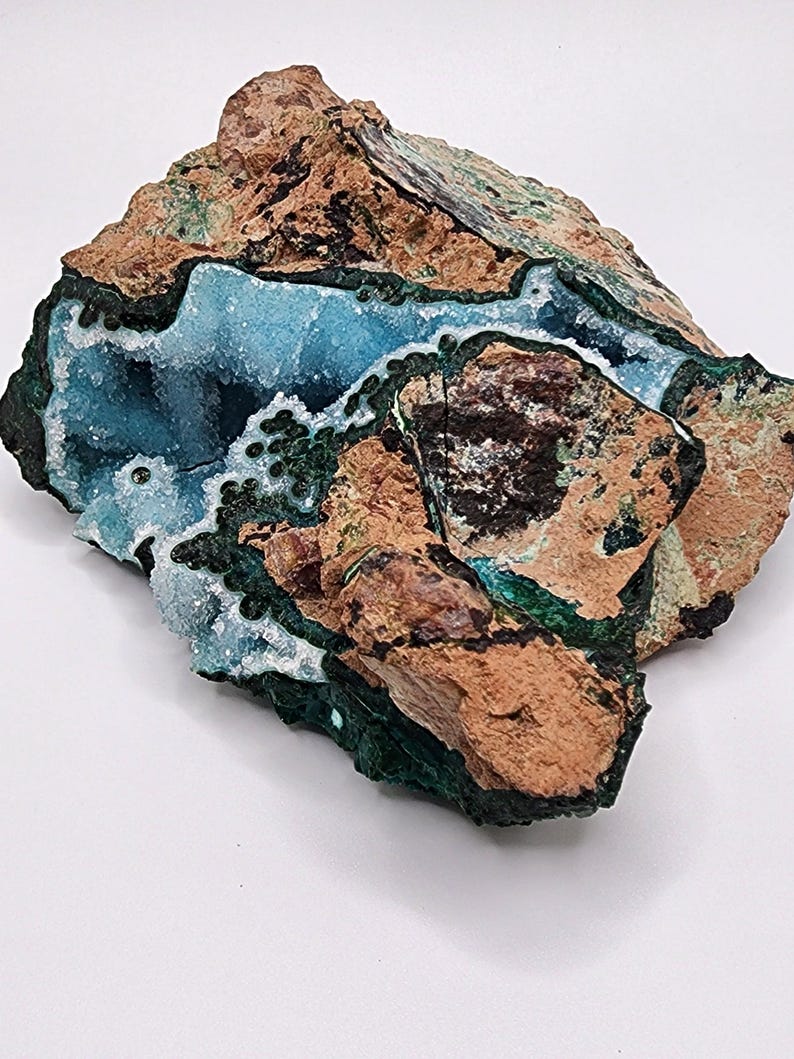 Rare Druse Quartz Chrysocolla Stalactite - Etsy