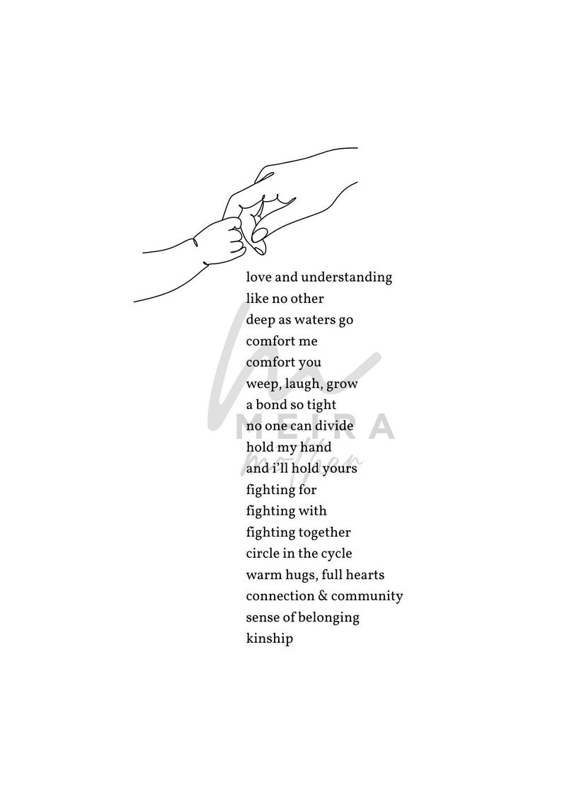 Kinship - Printable Poem/digital Download, Poetry, Poem, Motherhood ...