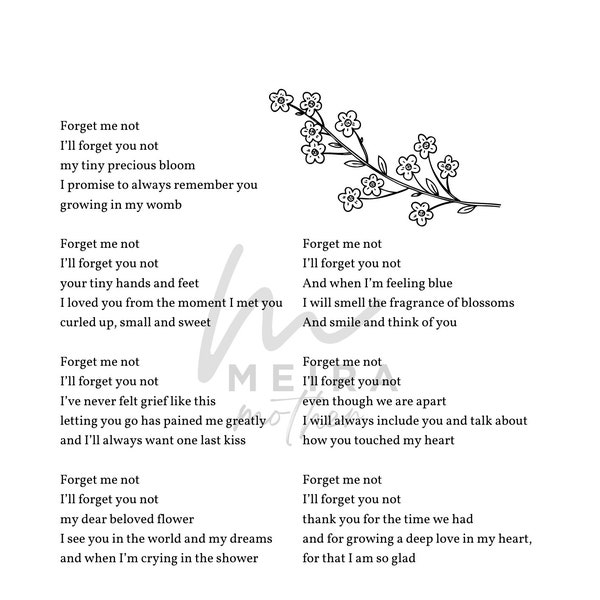 Miscarriage Poem - Etsy