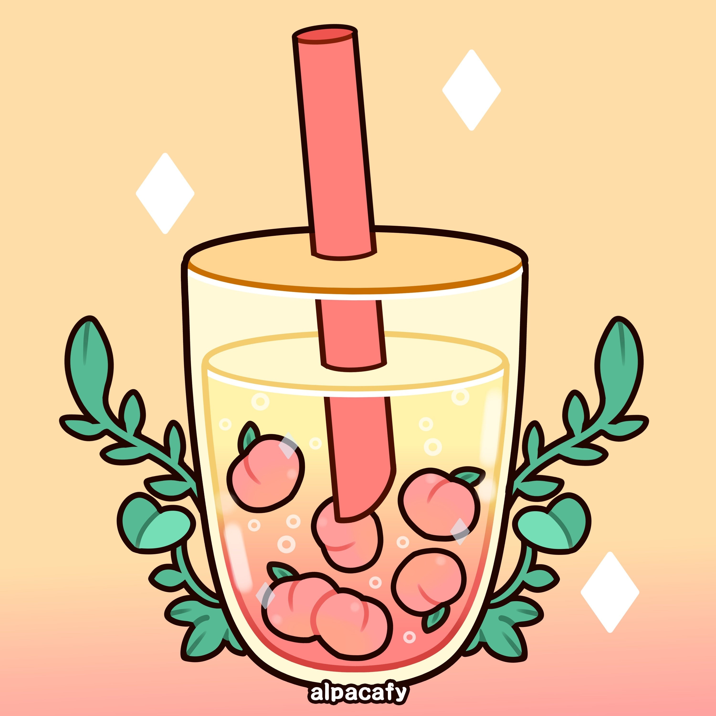 Boba Sticker Boba Sticker for Laptop Boba Tea Sticker Summer Drink ...