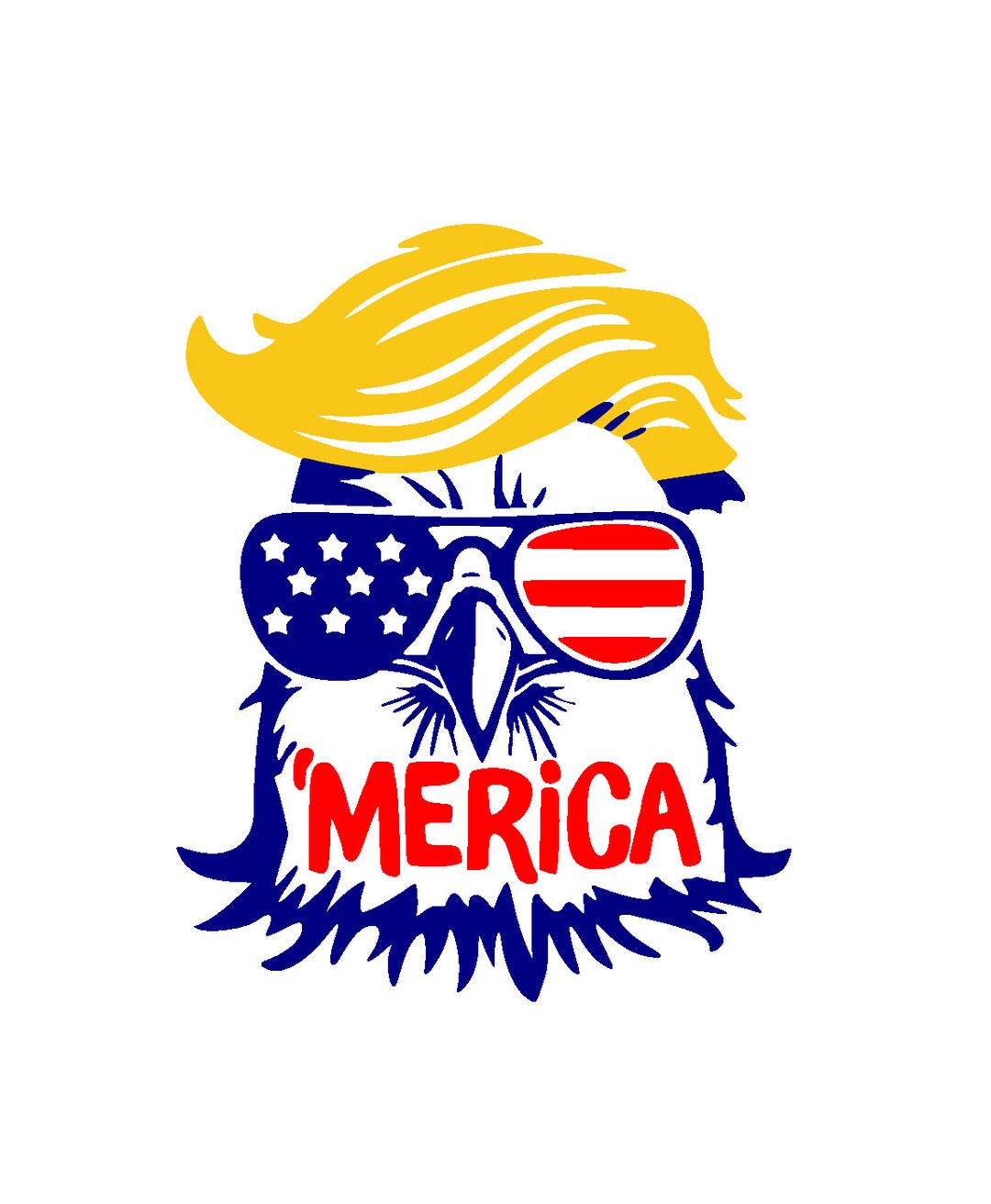 Layered MERICA TRUMP Svg/dxf/eps/png - Etsy
