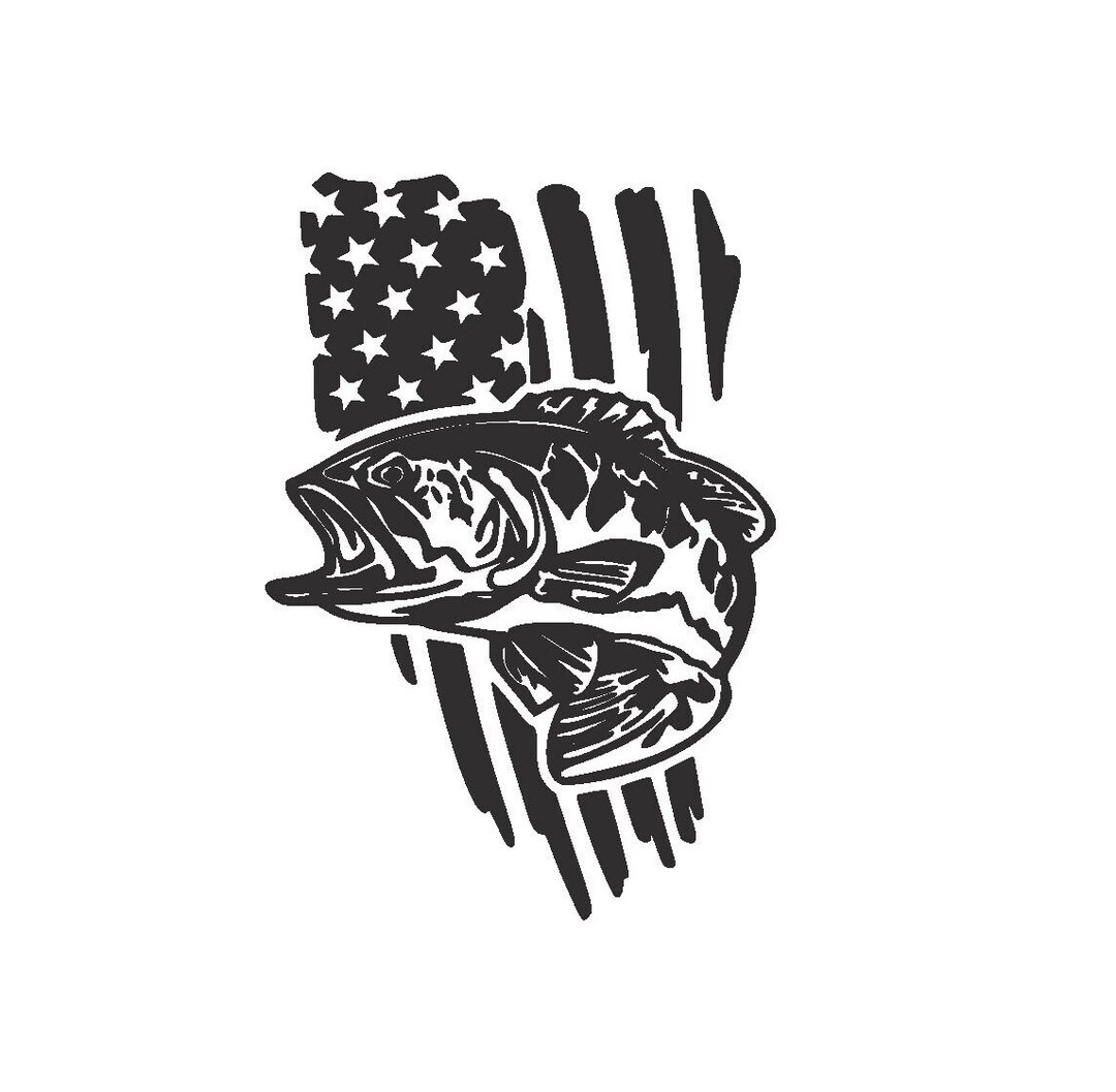 Bass Fishing American Flag Svg/dxf/eps/png - Etsy