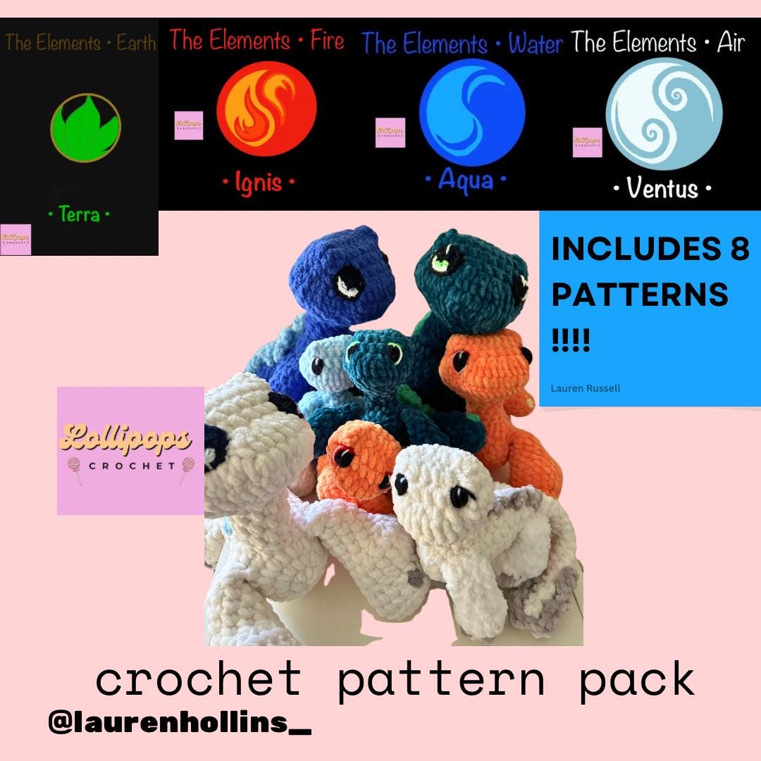 The Elemental Spirits Bundle Crochet PATTERN - Etsy