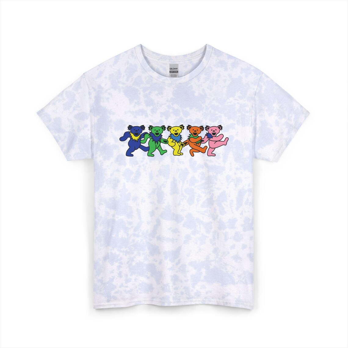 Grateful Dead Dancing Bears Tie Dye T Shirt - Vintage Rock Band Tee ...