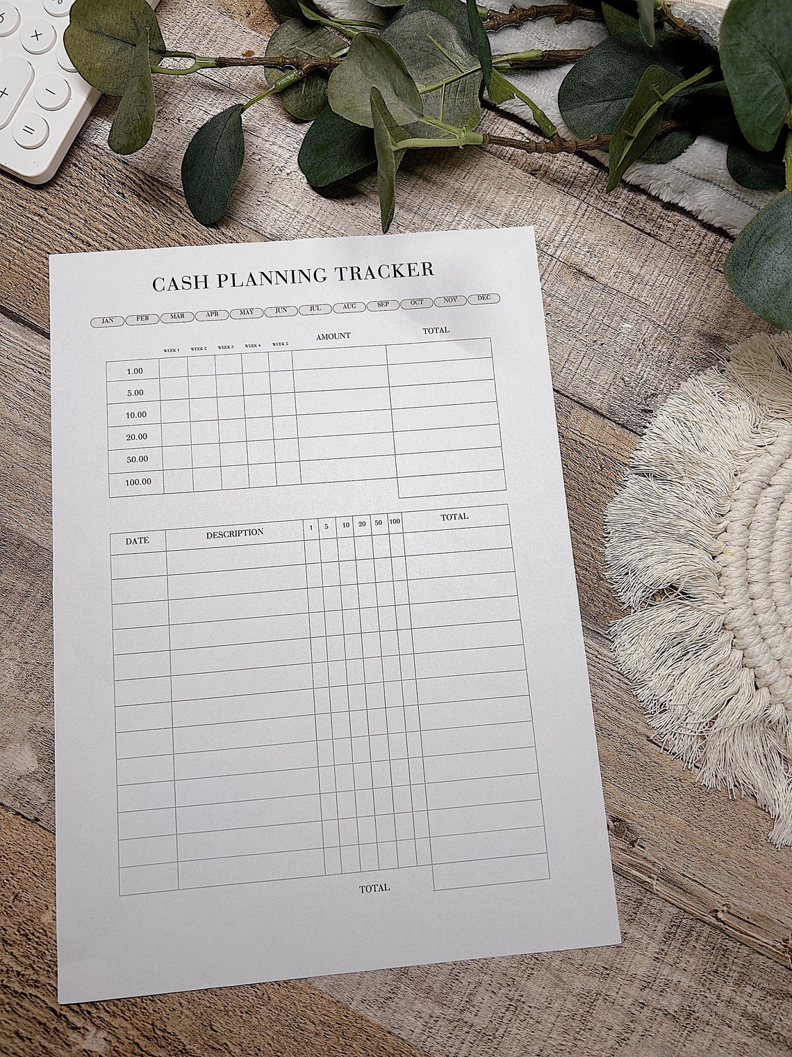 Cash Planning Budget Template for Cash Stuffing Challenge Savings ...