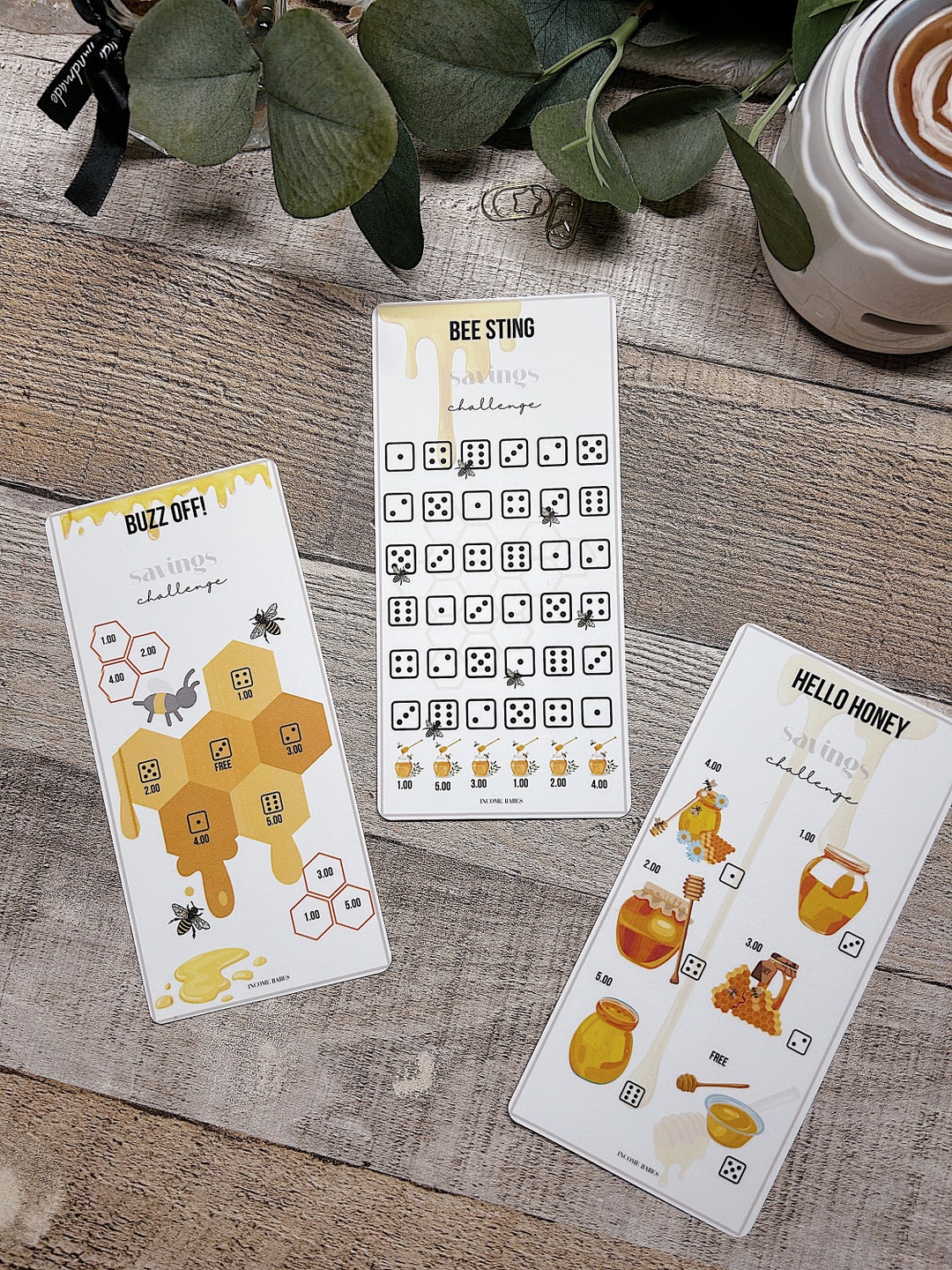 Honey Bees Savings Challenges | Cash Stuffing Challenge Savings Tracker ...