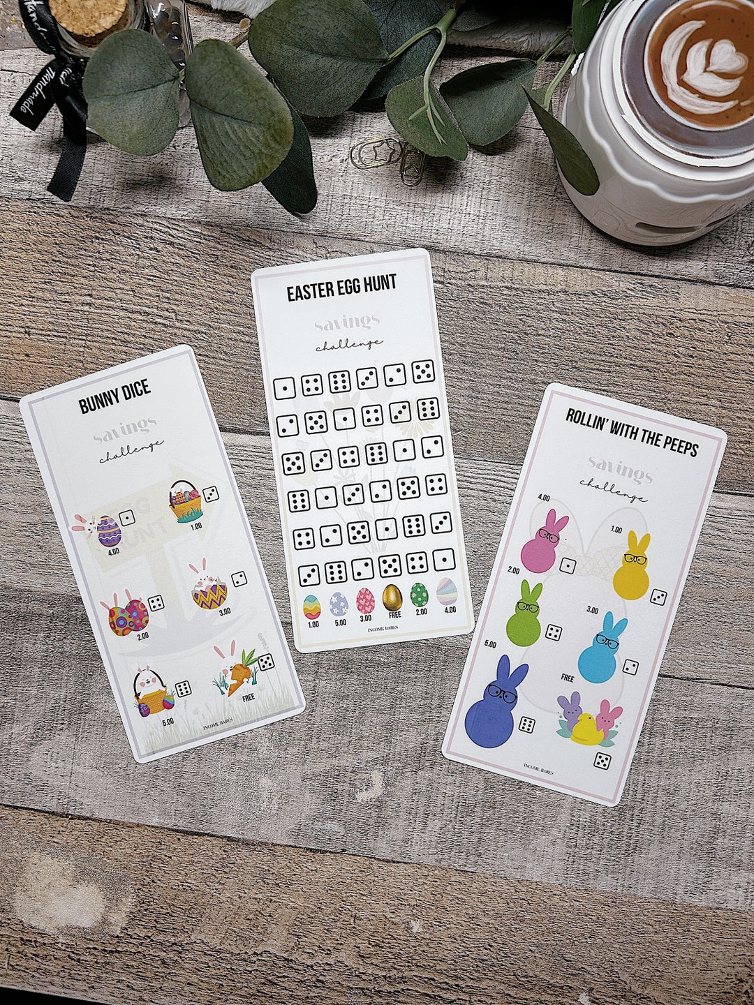 Easter Bunny Peeps Savings Challenges Cash Stuffing Challenge Savings ...