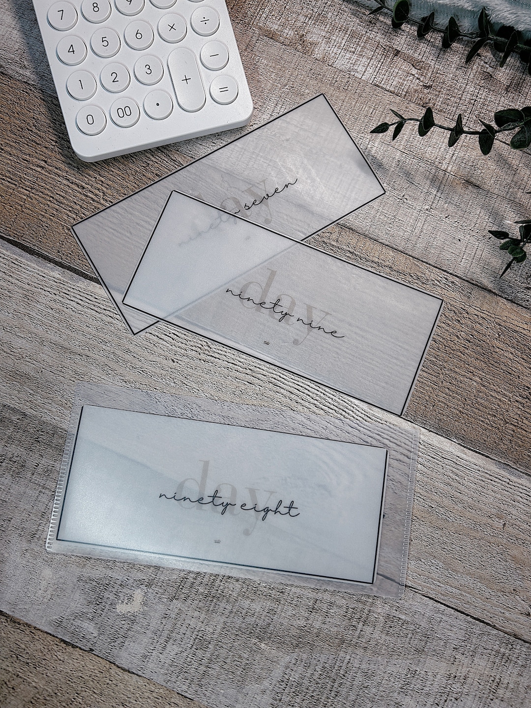 PREORDER 50 Long Envelope Challenge BUNDLE 50 Frosted Clear Cash ...