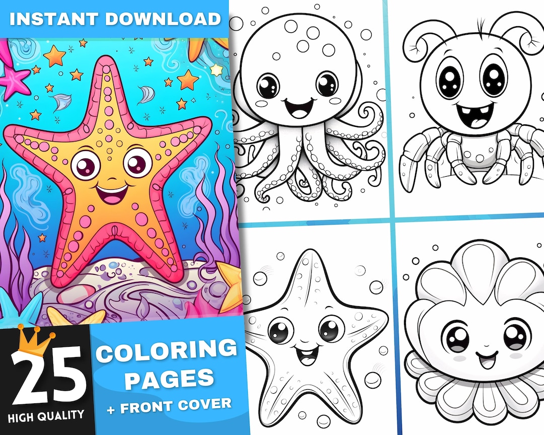 Ocean Coloring Pages for Kids Animals Ocean Coloring Book Animals ...