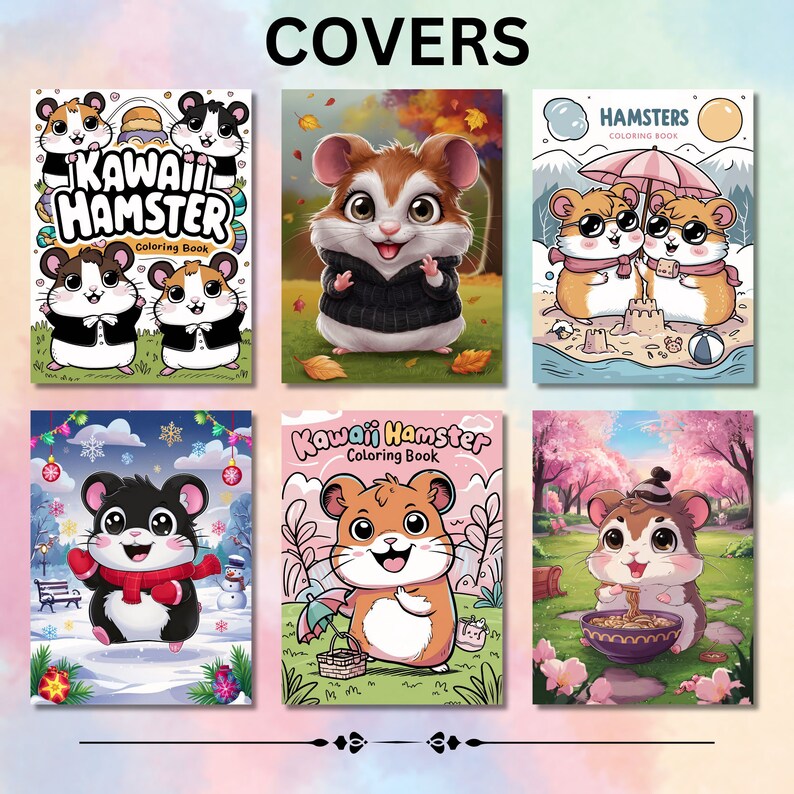 Hamster Coloring Pages: 30 Cute Animals for Kids (PDF) - Etsy