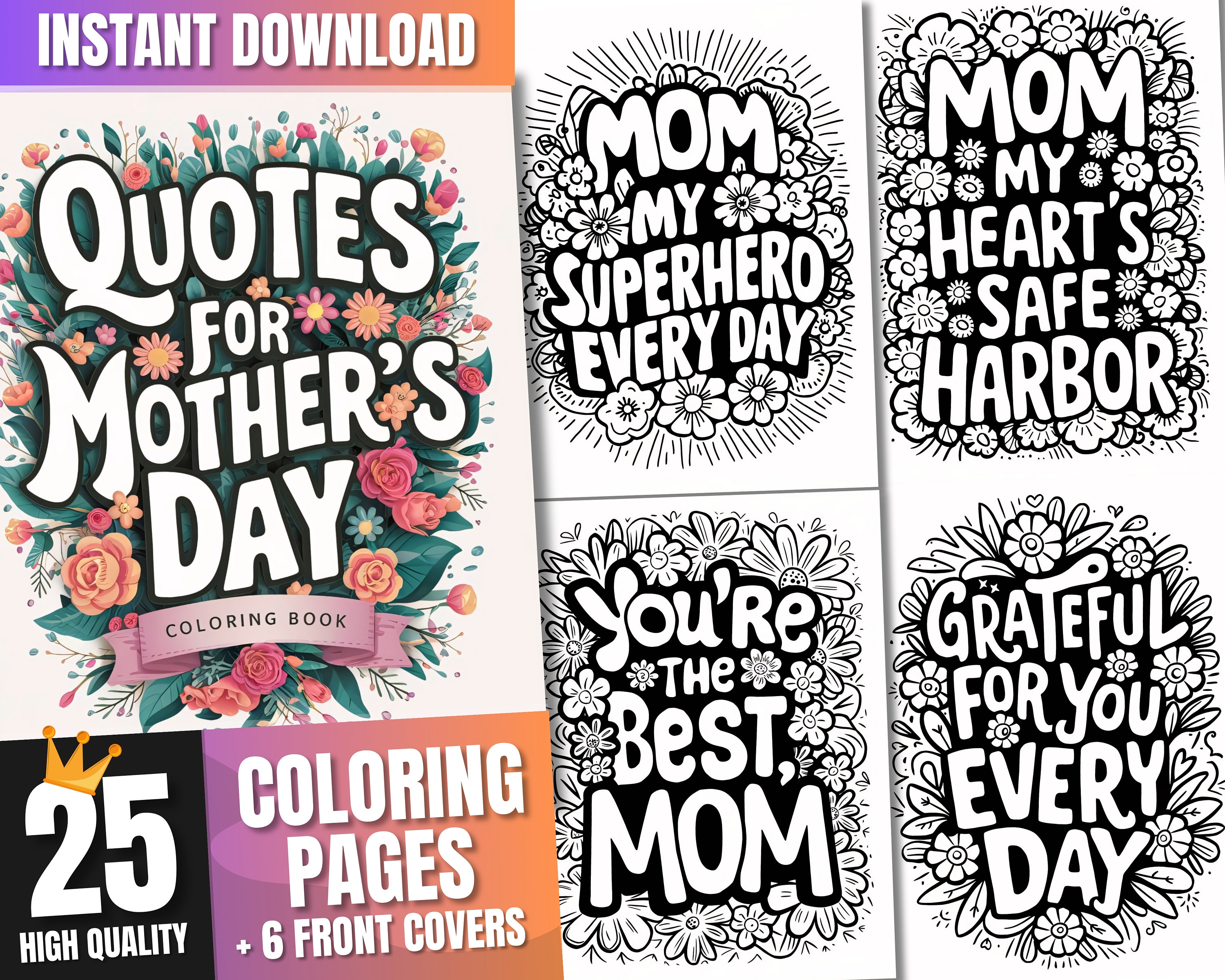 25 Quotes Coloring Pages Mothers Day Coloring Pages Mothers Day ...