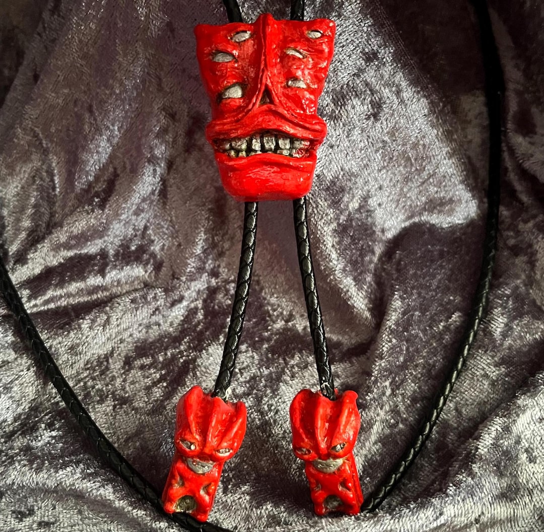 Demon Tiki Head - Bolo Tie - Etsy