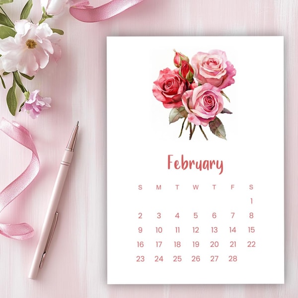 Watercolor Calendar - Etsy