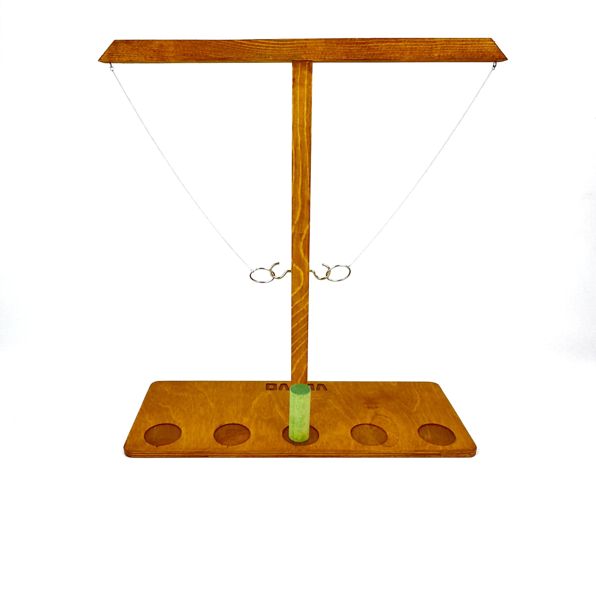 Ring Toss - Hook and Ring Game Handmade Decorative Teak Color Nickel ...