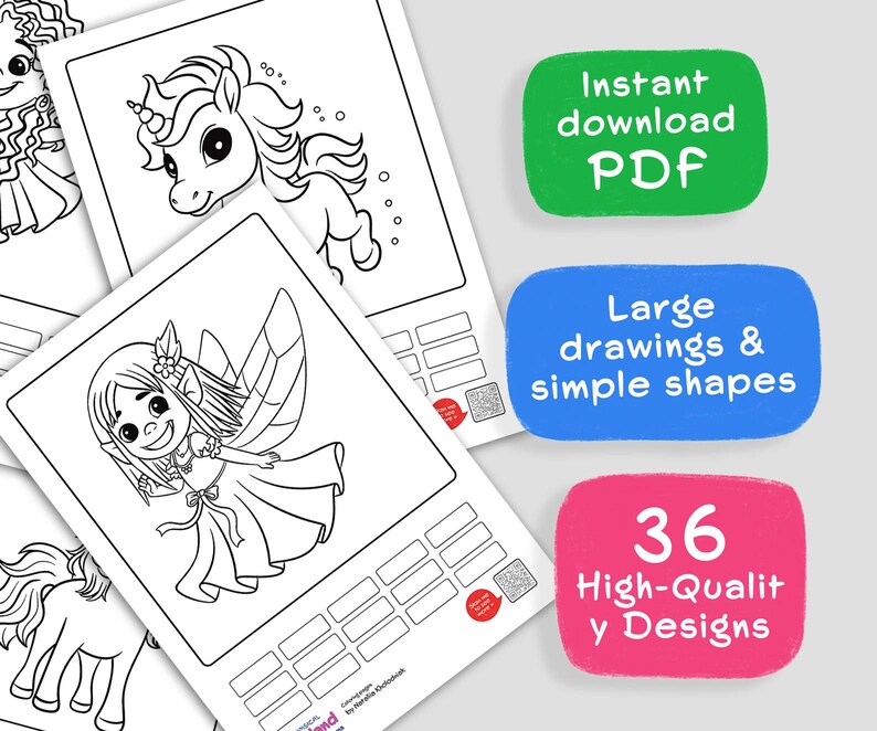 Fairyland Fairies and Unicorns Coloring Pages, 36 Cute and Cozy ...