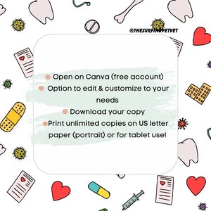 Veterinarian Patient Rounds Form for Dvms ER CCU Patient Summary ...