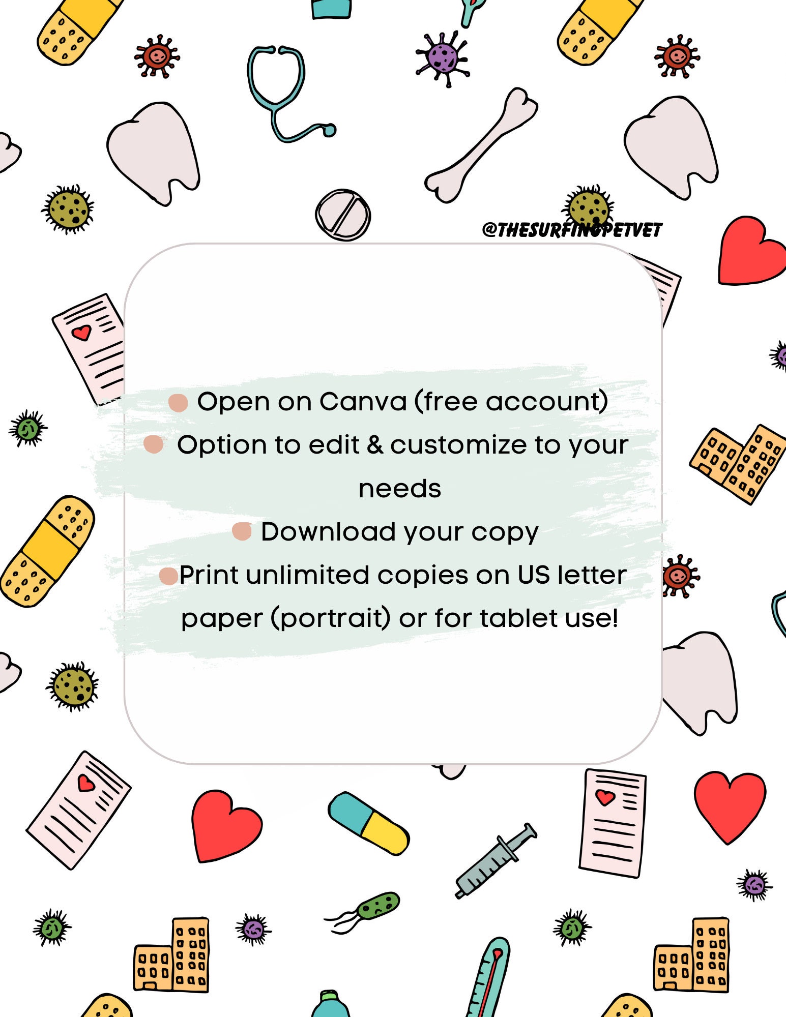 Veterinarian Patient Rounds Form for Dvms ER CCU Patient Summary ...