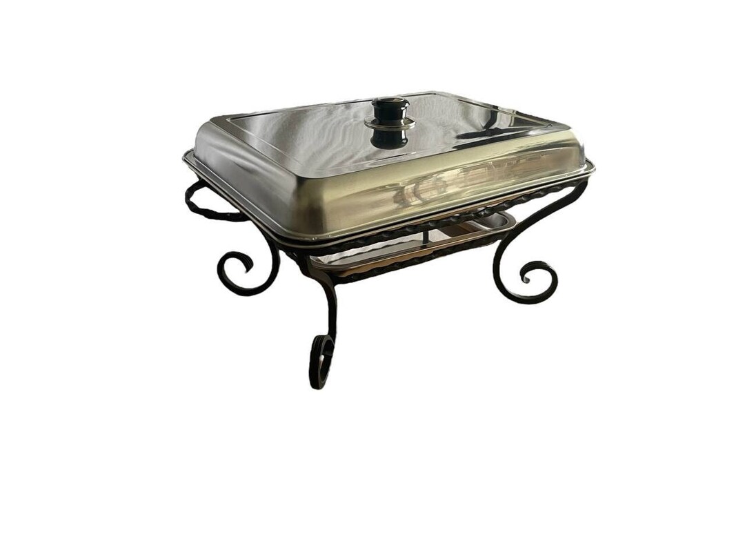 Stainless - Steel Chafin - Buffet Server With Stand | Saj Charcoal ...