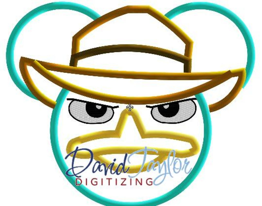Perry the Platypus Mickey Head Applique Embroidery Design Instant ...
