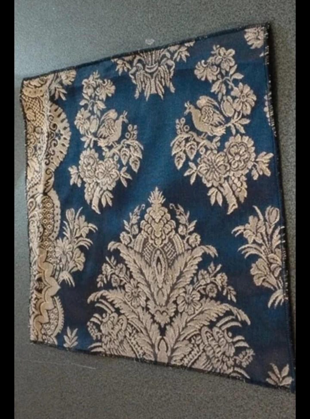 Midnight Blue and Gold Pocket Square - Etsy