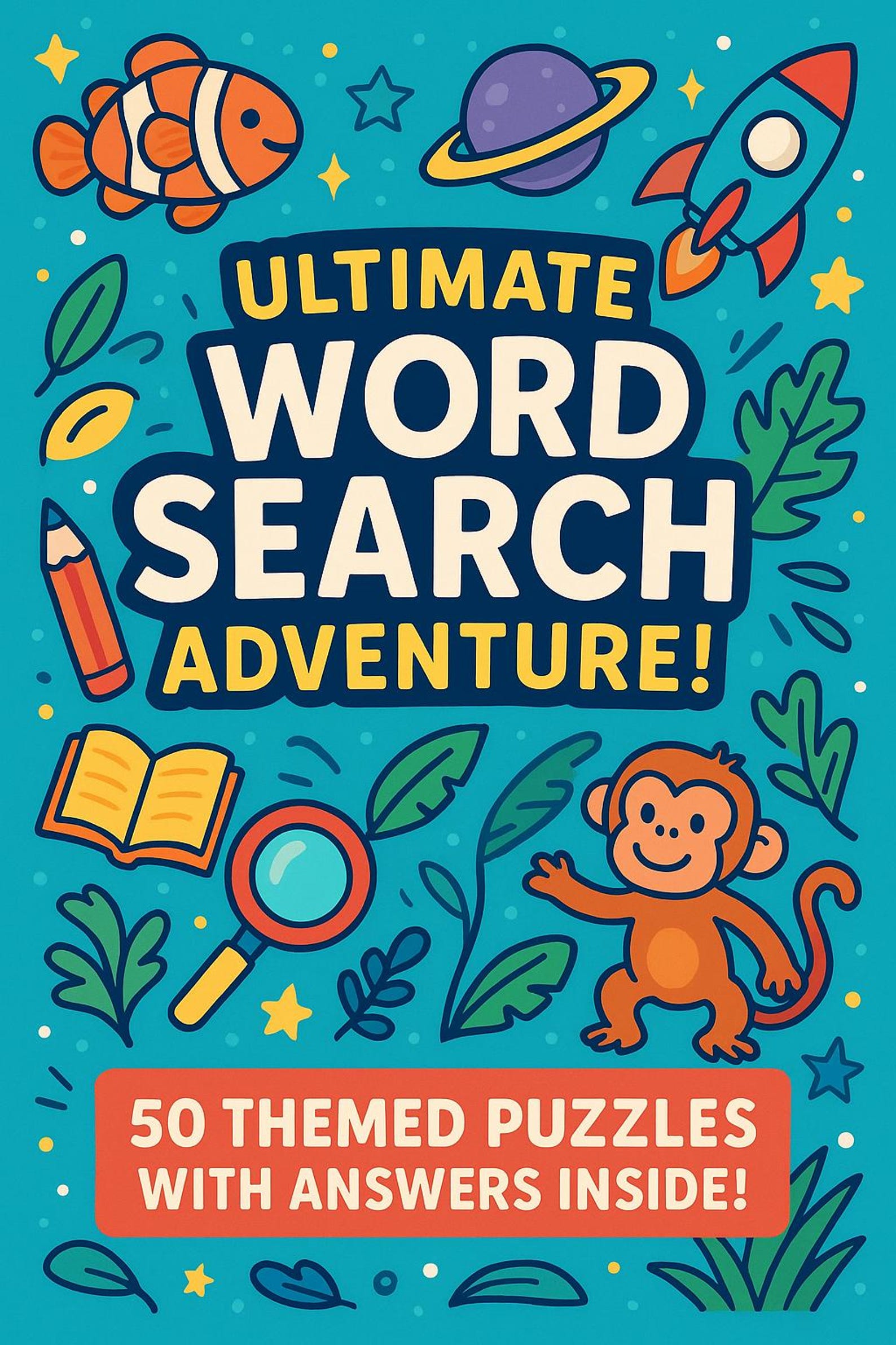 Kids Printable Word Search Book – 50 Fun Puzzles With Answers ...