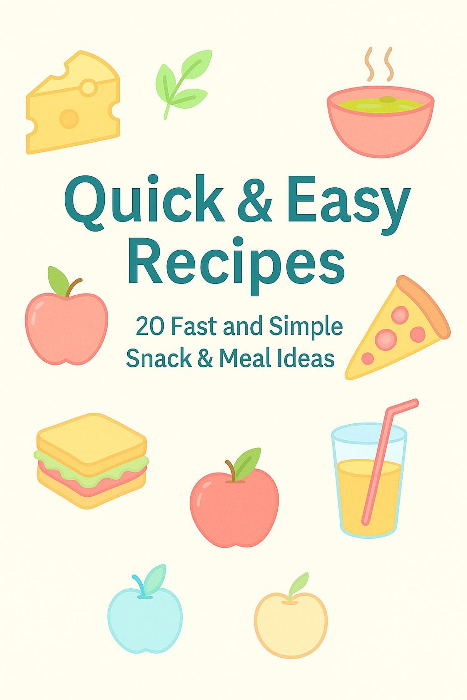 Quick & Easy Recipes PDF • 20 Fast Snack and Meal Ideas • Printable ...