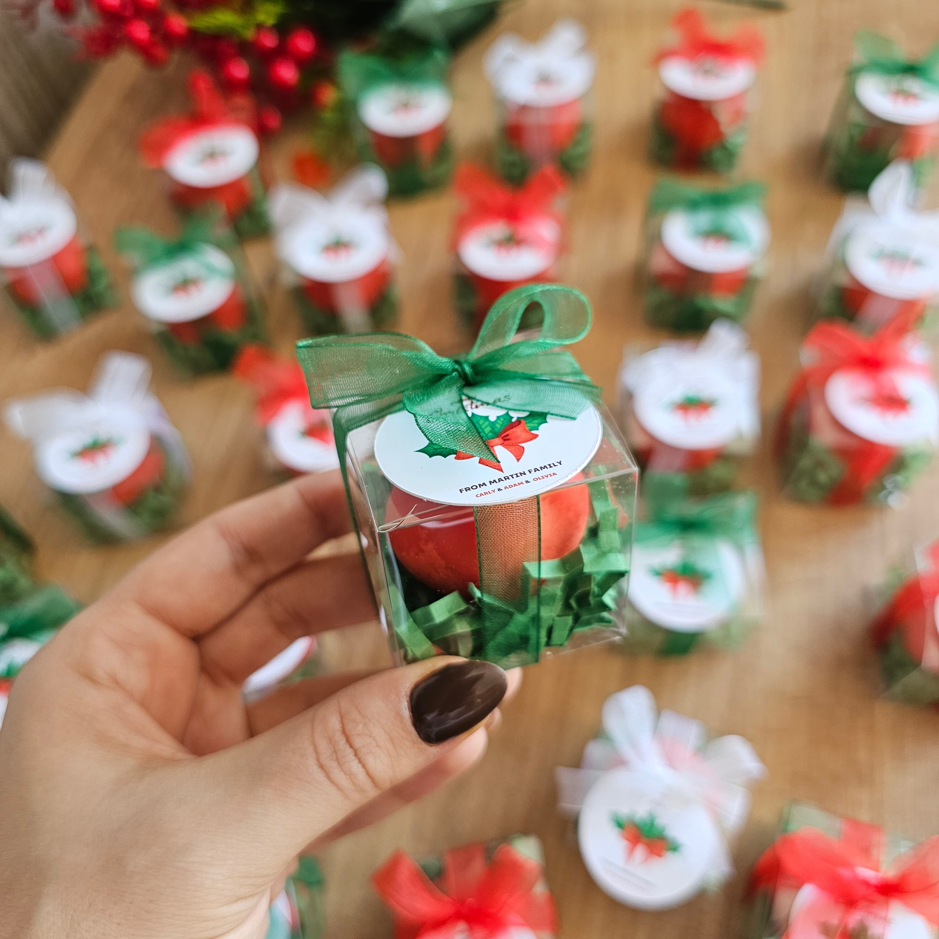 Bulk Christmas Candle Favors, Unique Pomegranate Candles, Holiday Party ...