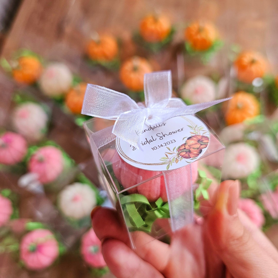 Pink Pumpkin Candle Favors, Little Pumpkin Party Gifts, Pumpkin Themed ...