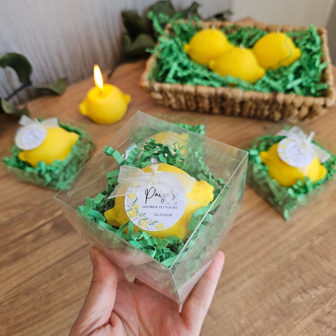 Lemon Candle Favors | Unique Gifts for Lemon Party Themes ...
