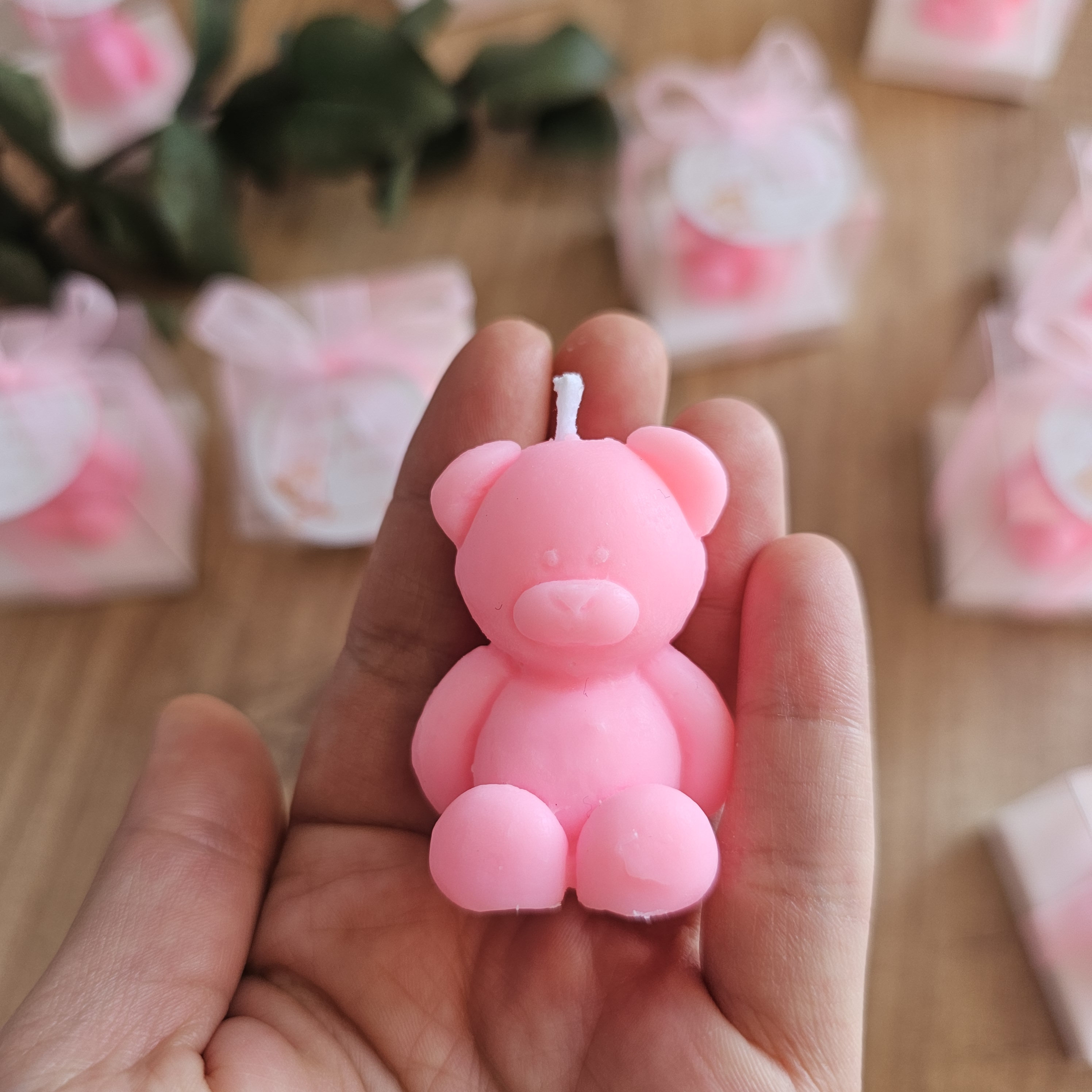 Pink Mini Bear Candles for Baby Showers & Birthdays Pink Mini Teddy ...