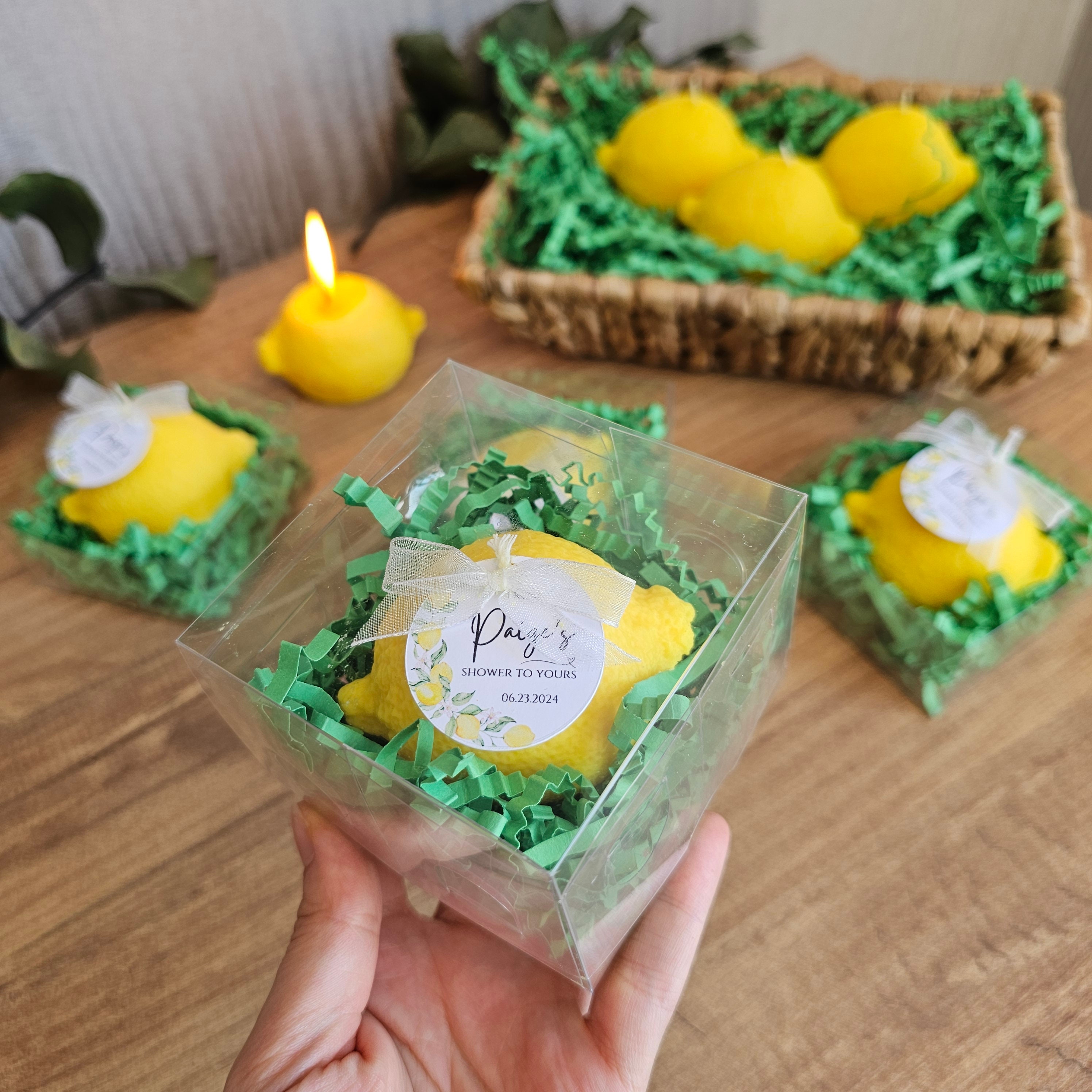 Lemon Shaped Candles Customizable Party Favors for Lemon Themed Showers ...