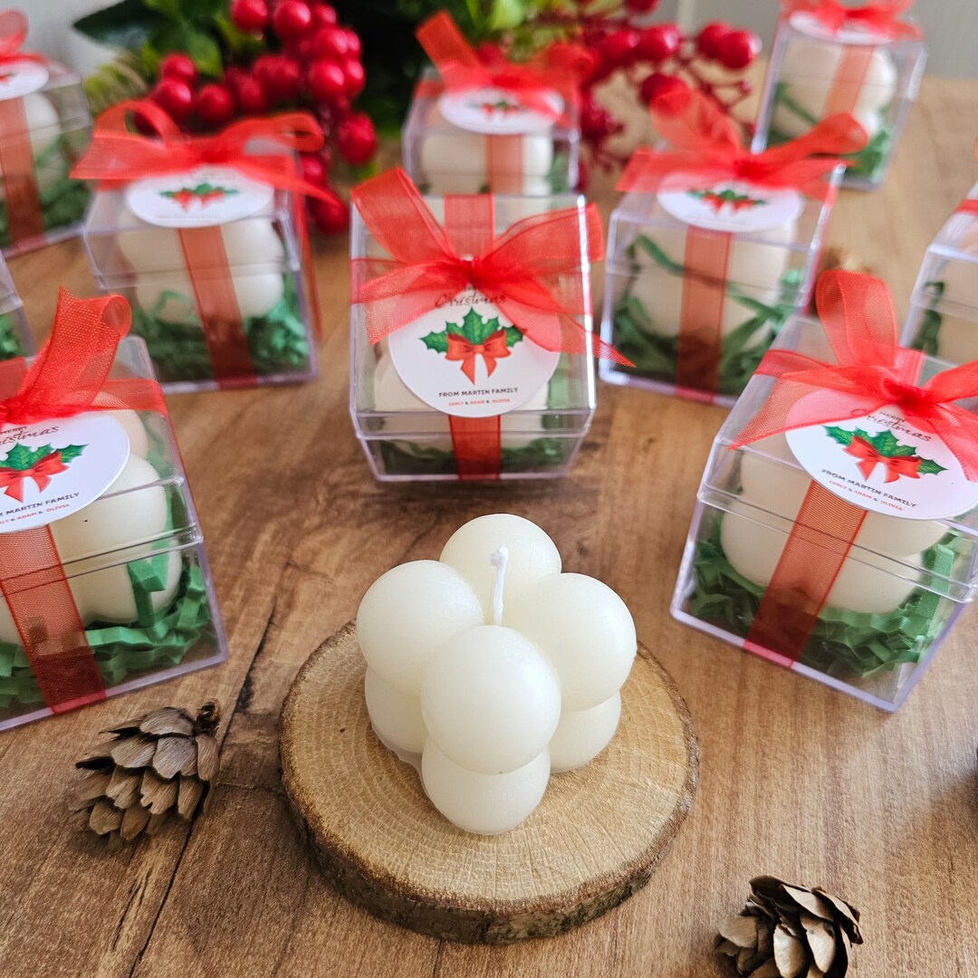 Bulk Christmas Candle Favors, Unique Mini Bubble Candles, Holiday Party ...