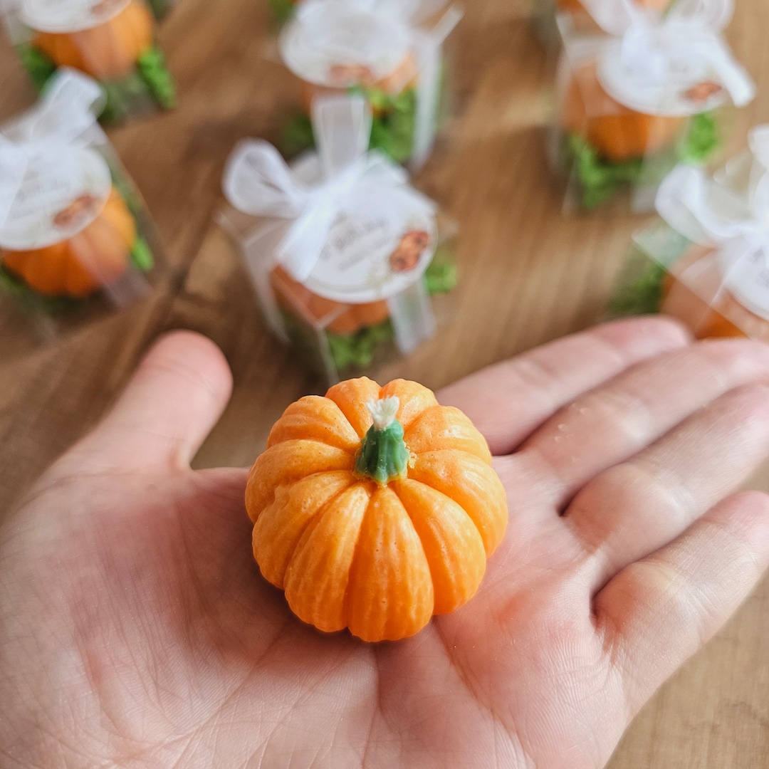 50pcs Mini Pumpkin Candles, Autumn Wedding Favor Candles, Pumpkin ...