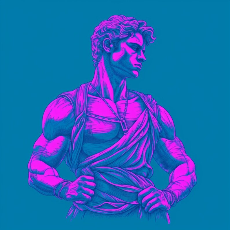 Male Zaddy Digital Art, Set of 4 , Ai Generated, Gay Men Realistic Art ...