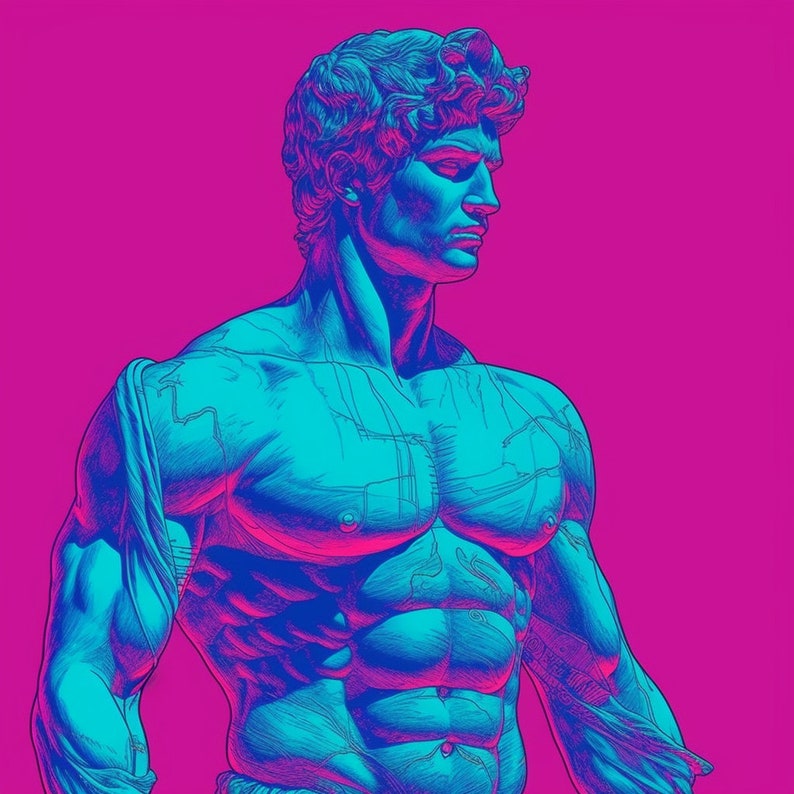 Male Zaddy Digital Art, Set of 4 , Ai Generated, Gay Men Realistic Art ...