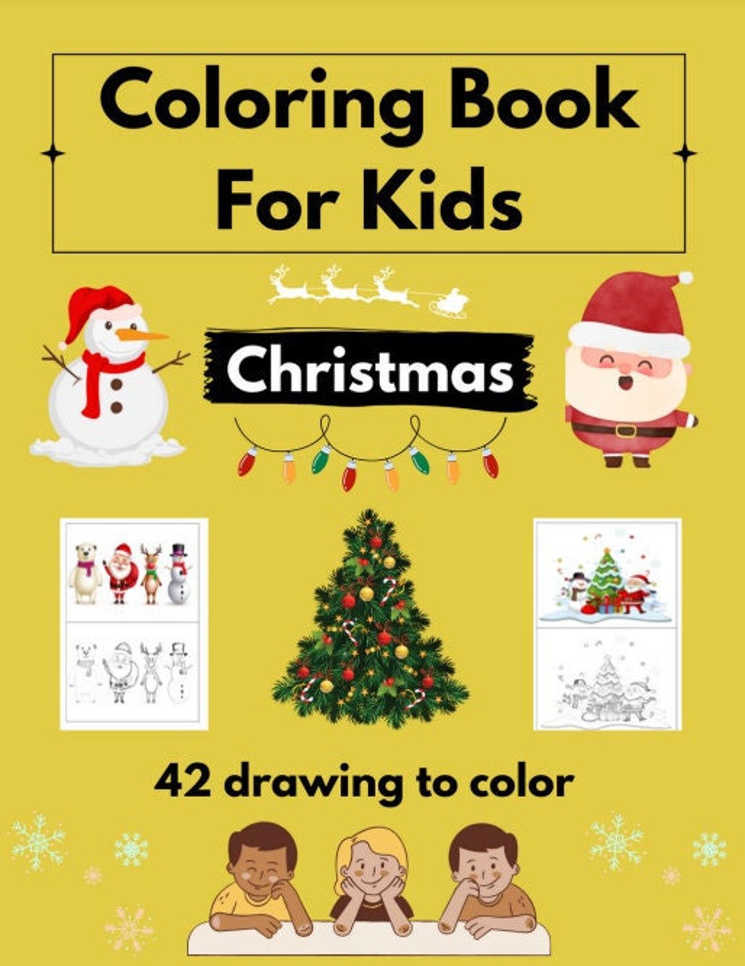 Chrismas Coloring Book for Kids - Etsy
