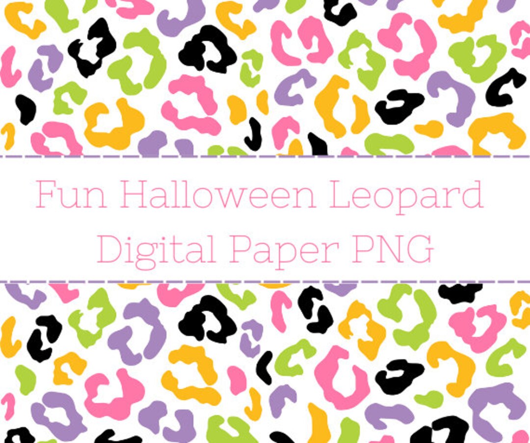Fun Halloween Leopard Digital Paper Png Halloween Leopard Digital Paper ...